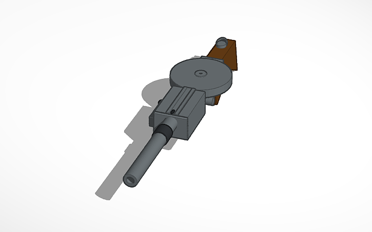 3D design Lewis II Infantry Light Machine Gun - Tinkercad