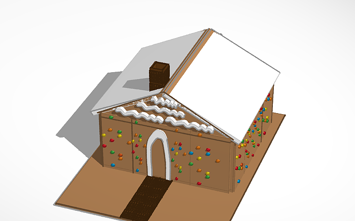 3D design Gingerbread house - Tinkercad