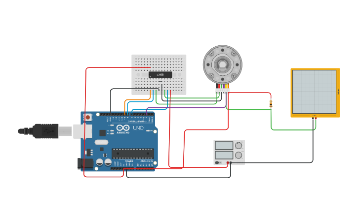 Circuit design Control de motores | Tinkercad Circuit design Control de motores | Tinkercad