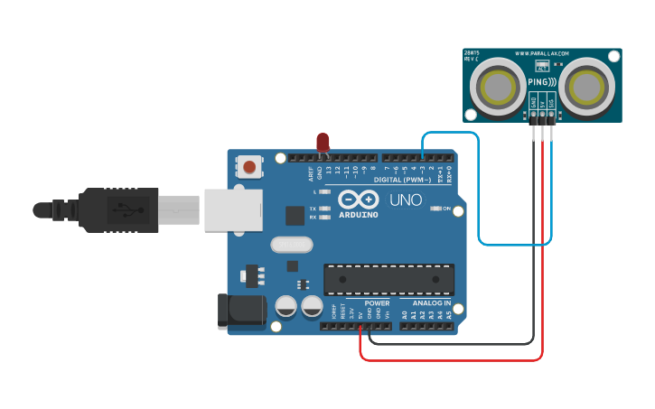 Circuit design Proximity Sensor | Tinkercad