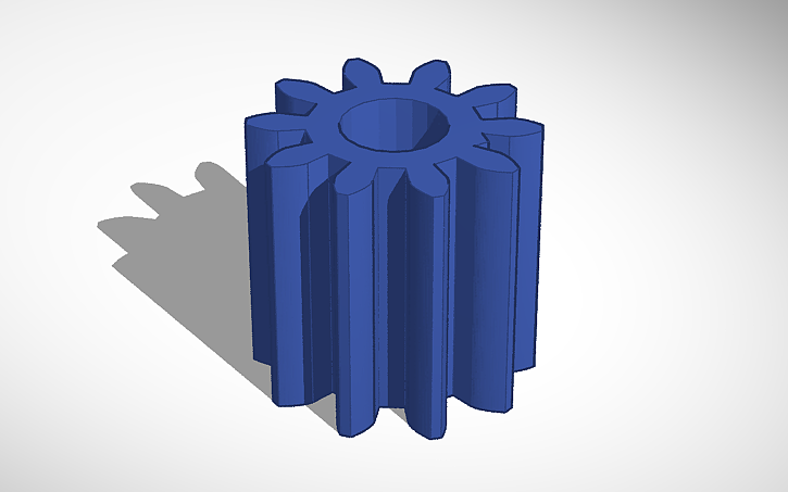 3D design Petster 10 tooth 6mm motor gear | Tinkercad
