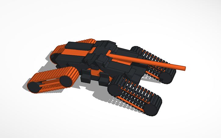 3D design Tiger Tank - Tinkercad