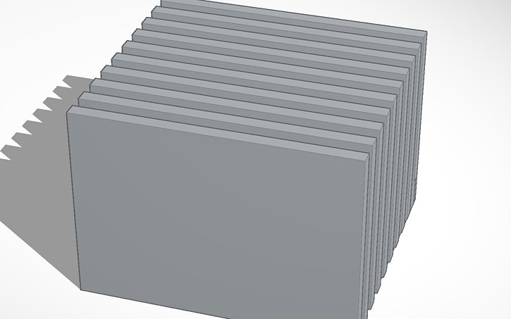 3D design Prototype heatsink - Tinkercad