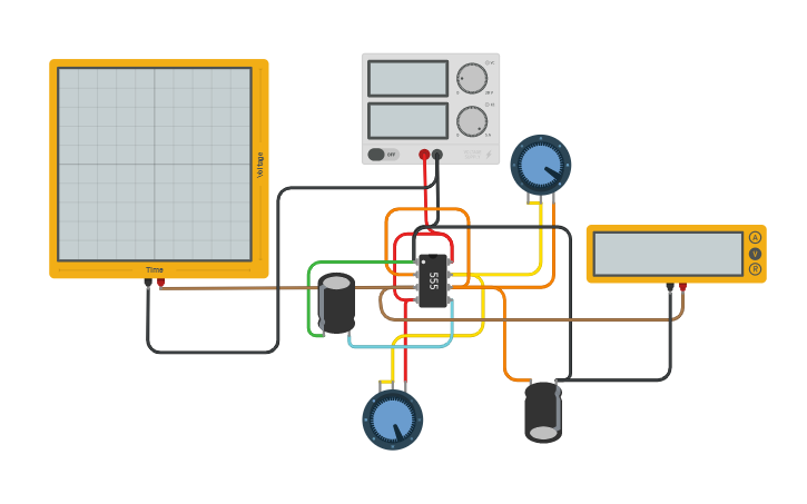 Circuit Design 555 2 Potentiometers Tinkercad