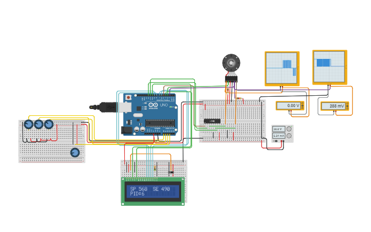 Circuit design PID SERVO MOTOR PEDRO | Tinkercad
