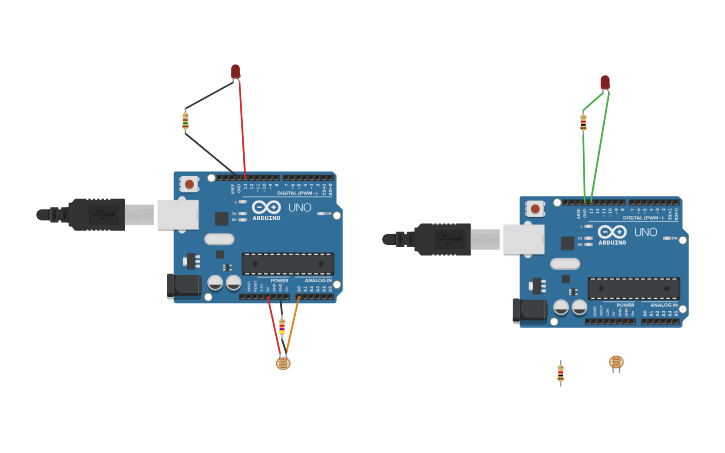 Circuit design 12. Automatic Street Light System - Tinkercad
