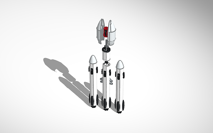 3D design Falcon Heavy | Tinkercad