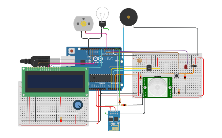 Circuit design Home automation - Tinkercad