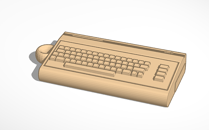 3D design Commodore 64 Keyring - Tinkercad