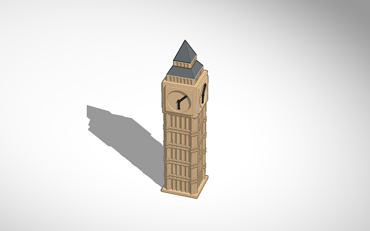 3D design Big Ben - Tinkercad