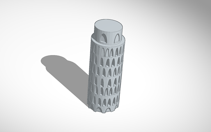 3d Design Leaning Tower Of Pisa Tinkercad 