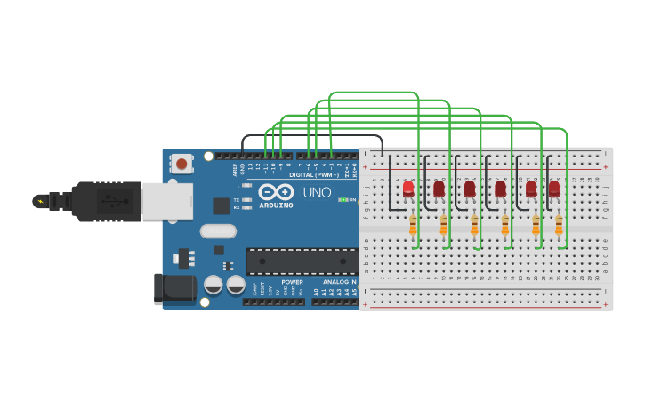Circuit design Secuencial | Tinkercad