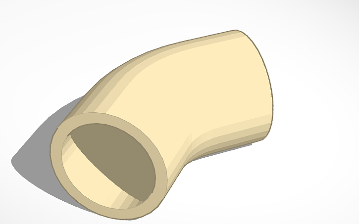 3D design Pipe 20 corner 45° - Tinkercad