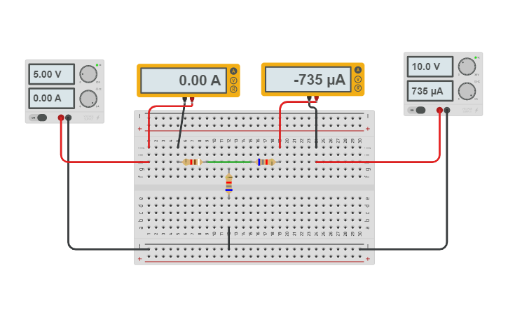 Circuit design mesh analysis - Tinkercad