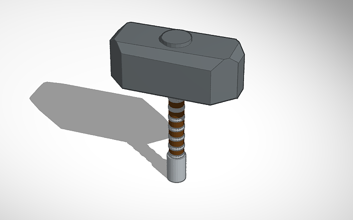 3D design thor hammer~thor çekici - Tinkercad