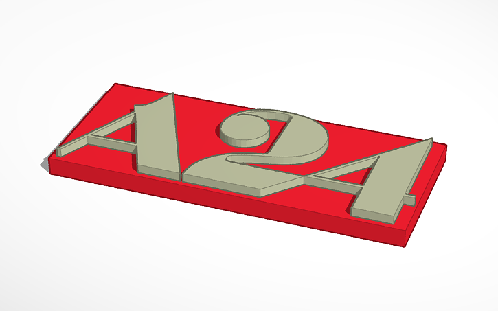 3D design A24 Logo - Tinkercad