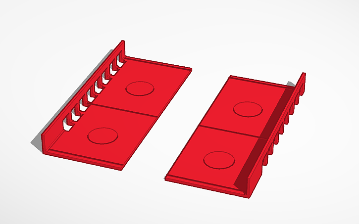 3D design Tabs guide for printer tray - Tinkercad