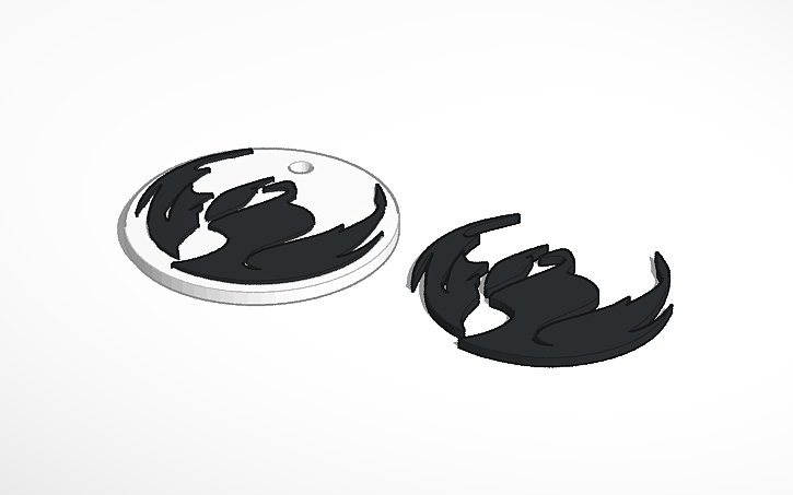 3D design Ahjin guild crest (Solo Leveling) - Tinkercad