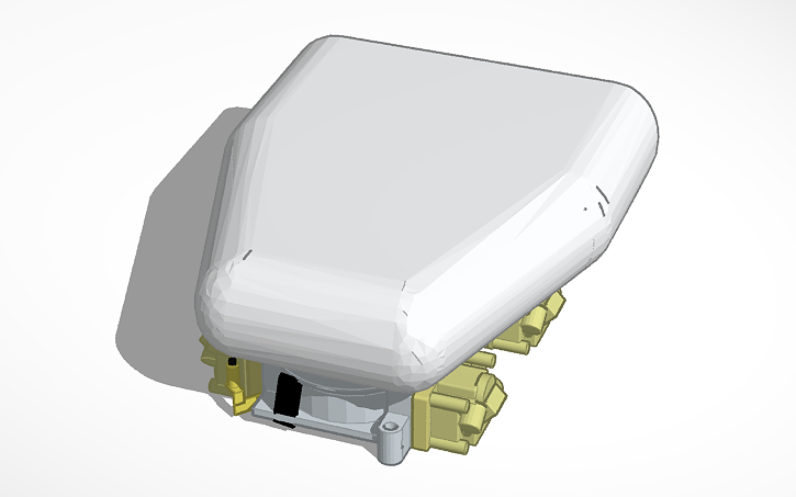 3D design holley hood scoop - Tinkercad