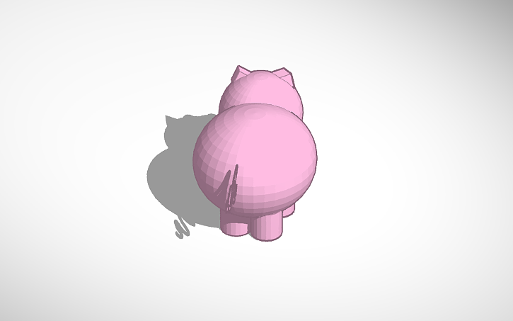 3D design 3D animal: Pig - Tinkercad