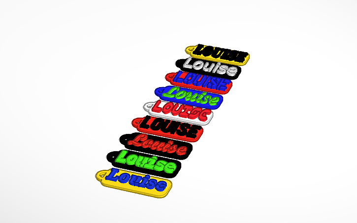 3D design keyrings - Tinkercad