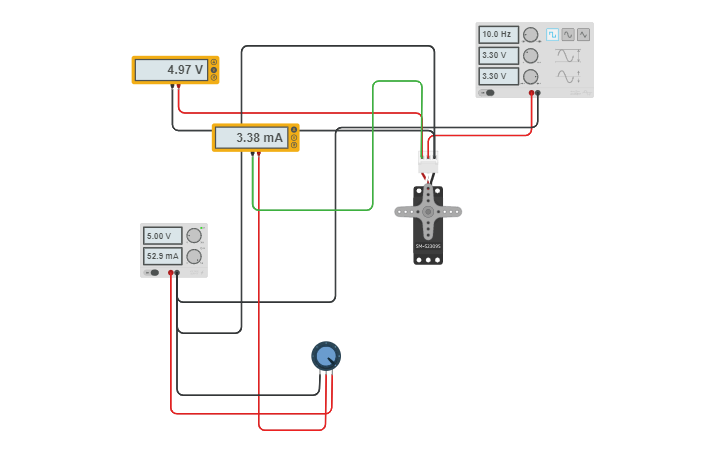 Circuit design Motor Servo | Tinkercad
