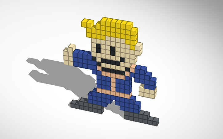 3D design Vault boy - Tinkercad