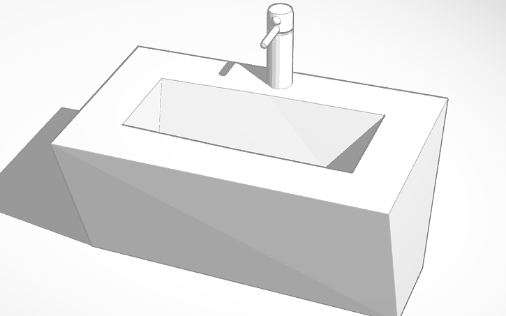 3D design Sink - Tinkercad