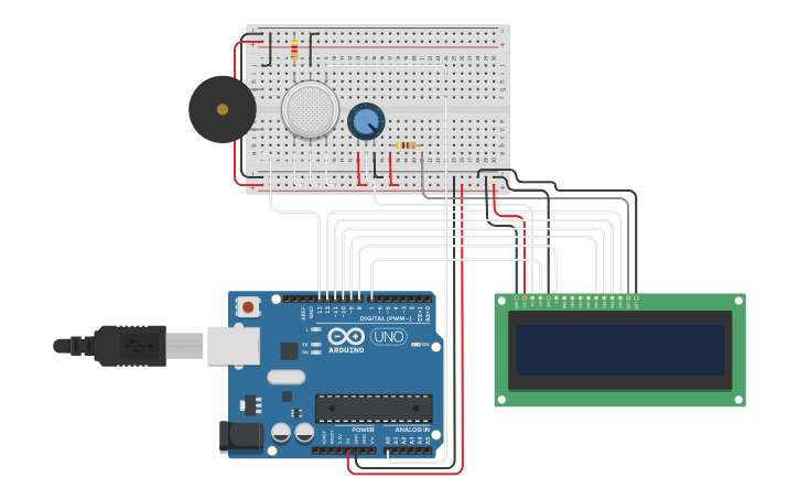 Circuit design TP Arduino 33 - Tinkercad