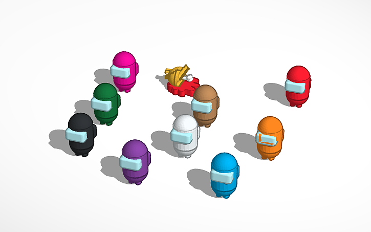 3D design Among Us - Tinkercad