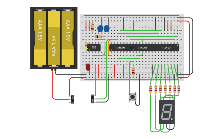 Circuit Design Simple 0 9 Counter Tinkercad