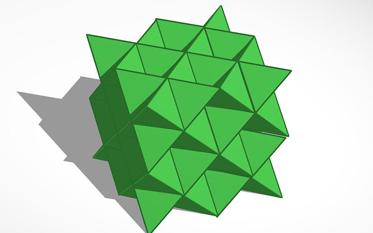 3D design 64 Tetrahedron Grid - Tinkercad