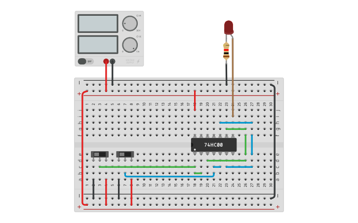 Circuit design OR Gate - Tinkercad