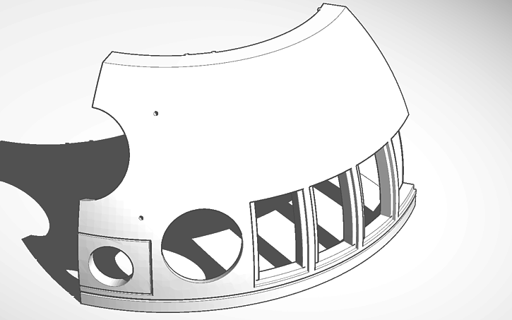 3D design R2d2 dome full size 1/4 in work - Tinkercad