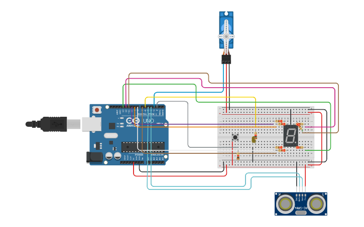 Circuit design RTU con Arduino - Tinkercad