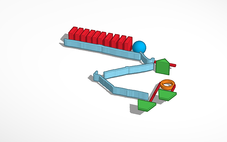 3D design rube goldberg - Tinkercad