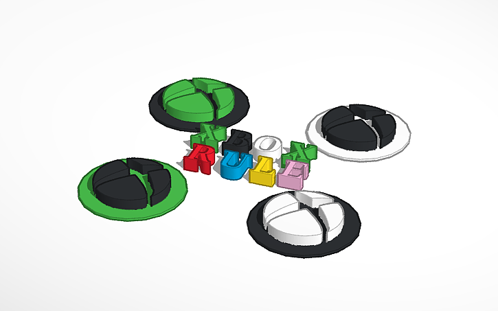3D design XBOX LOGO - Tinkercad