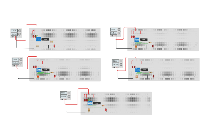 Circuit design Operadores Lógicos - Tinkercad
