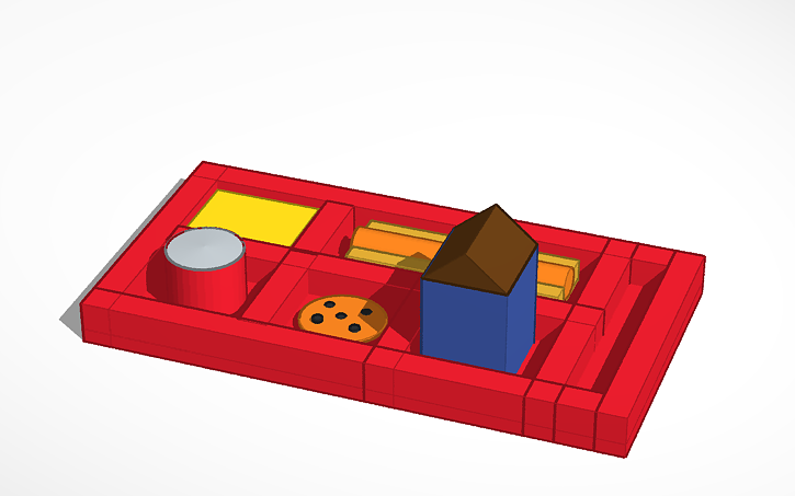 3D design Lunch Tray - Tinkercad