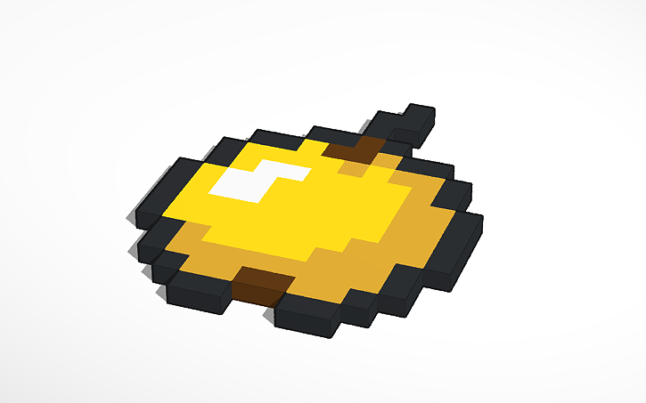 3D design Minecraft Golden Apple - Tinkercad