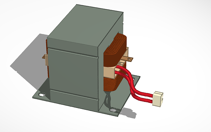 3D design Microwave Oven Transformer - Tinkercad
