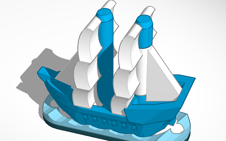 3D design ship - Tinkercad