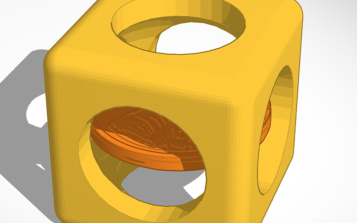 3D design Day 313 - Penny Trap - Tinkercad