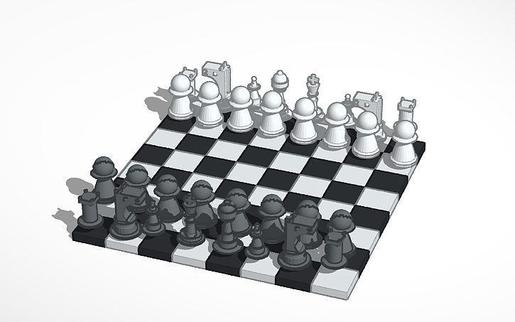 3D design 3-D printable Chess set! | Tinkercad
