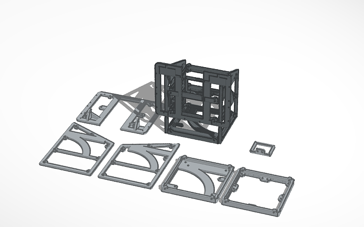 3D design Back7.co Open Frame PC Concept - Tinkercad