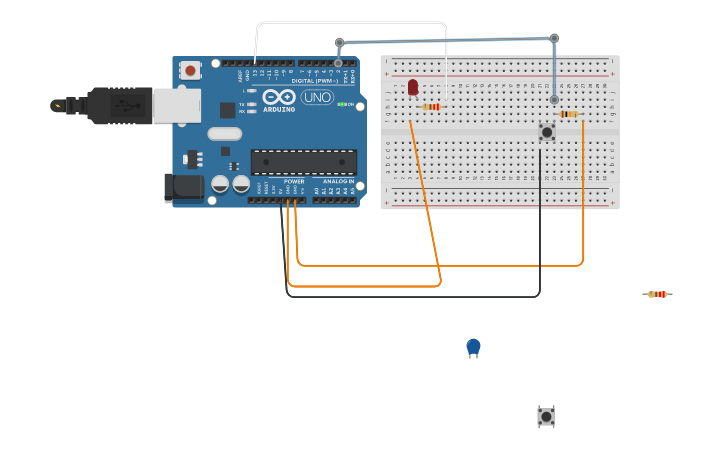 Circuit design buton devresi | Tinkercad Circuit design buton devresi | Tinkercad