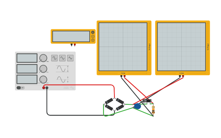 Circuit design Full Wave Bridge Rectifier - Tinkercad