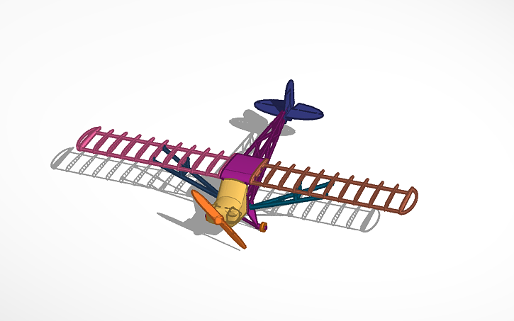 3D design Piper Cub - Tinkercad