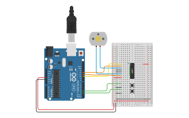 Circuit Design Dc Motor Speed And Direction Tinkercad