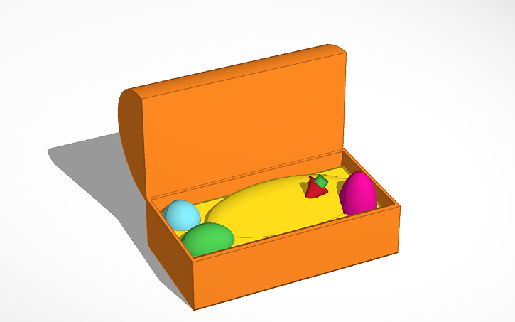 3D design Strawberry in a chest - Tinkercad